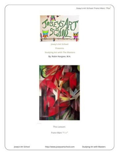 Franz Marc Art Lesson Fox includes Art History Writing Activity German ...