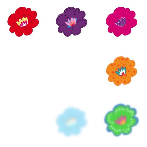 Bright and Fun Petalcloud Flower Clipart – 18 PNGs | Hand-Drawn Floral ...