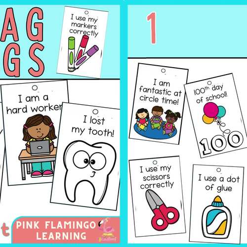 Brag Tags Set 1 Classroom Behavior Management Positive Reinforcement ...