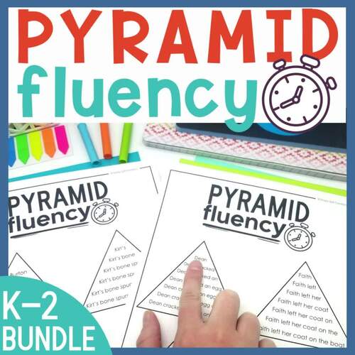 K-2 Fluency Pyramid Sentences for Reading Centers BUNDLE | EL Skills Block