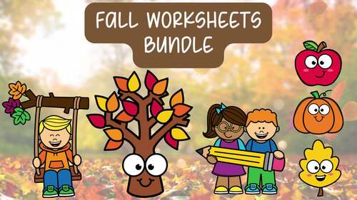 Fall Worksheets Bundle PreK Kindergarten TK UTK Fall Worksheets and ...