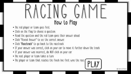 Relative Age Racecar Game for PowerPoint by JayZee | TPT
