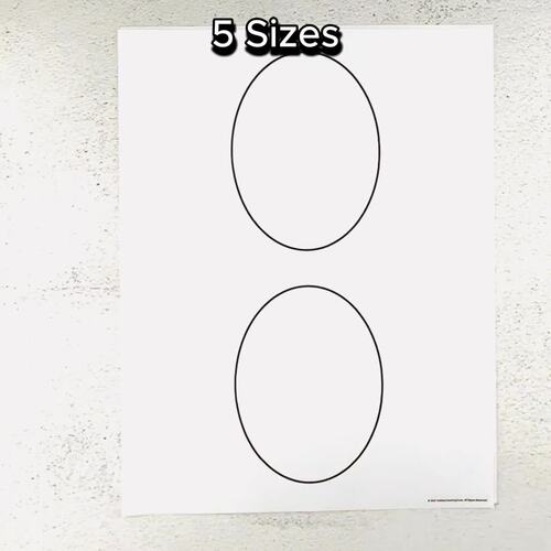 Oval TEMPLATES | 2D Oval Shapes for Tracing, Math & Crafts | TPT