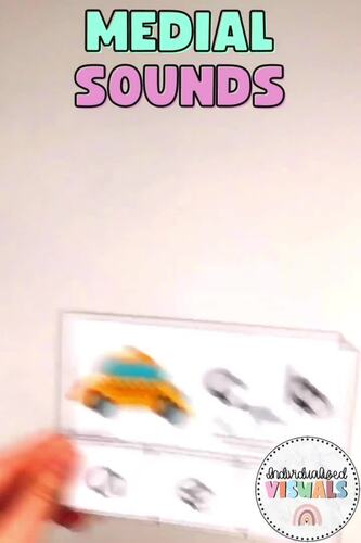 Medial Sounds Task Cards - CVC Words Activity for Special Education
