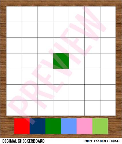 Montessori Digital Decimal Fraction Checkerboard | PowerPoint Presentations