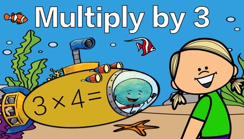 Multiply By 3: Under the Sea Math Brain Break by Move and Groove Math