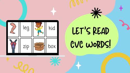 CVC Matching Card Game - K and 1st - Centers/Stations | TPT