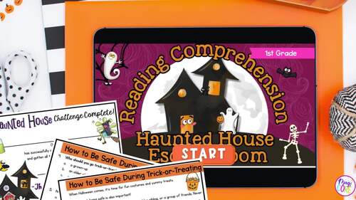 1st Grade Haunted House Halloween Reading Escape Room & Digital ...