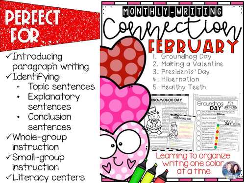 Monthly Writing Connection: February by Stylish In Elementary | TpT
