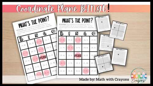 Coordinate Plane Graphing BINGO Game, Identify and Name Coordinate Pairs