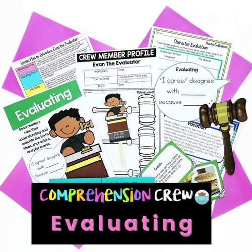Evaluating Lesson and Activities- Comprehension Crew by Lessons By The Lake