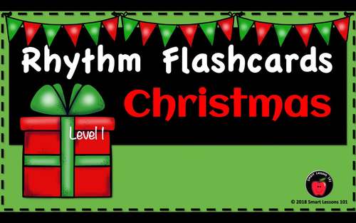 Christmas Rhythm Flashcard Videos Music Activity: December Music Lessons