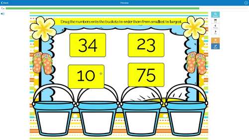 Summer Math Ordering Numbers Up To 100 Math Boom Cards by The British Kitty
