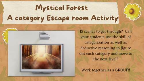Mystical Forest Category Escape Room Game for Speech Therapy BOOM