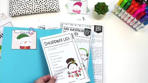 Adopt a Snowman, Project Based Learning, Print & GO Winter Activity