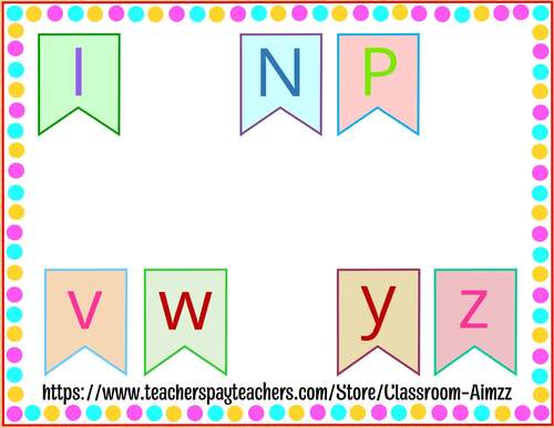 Printable Bulletin Board Bunting Banners, Boho Alphabets Bunting ...