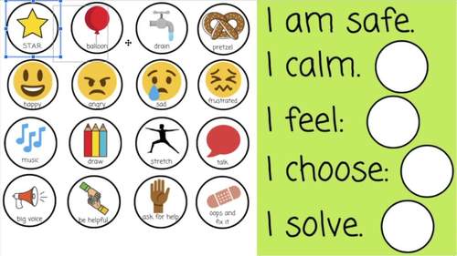 Self-Regulation Choice Board - Conscious Discipline - Digital AND Print