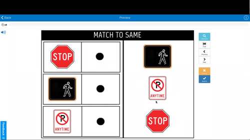 Life Skills Community Safety and Traffic Signs Matching Boom Cards™