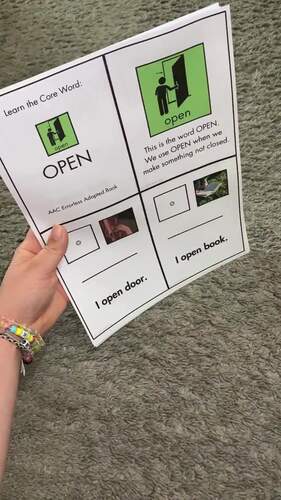 AAC Core Vocabulary Activities |Adapted Communication Books 4 Special ...