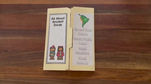 Ancient Inca Activity, Simple, Primary Ancient Civilization Lapbook