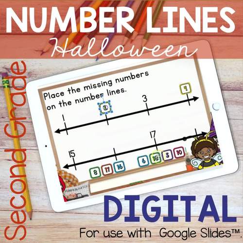 Halloween Math Activities Number Lines First Grade Numbers to 100 by ...