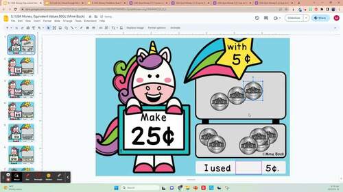 BUNDLE: USA Money (50¢/$50).2 Google Slides™ + 4 quizzes by GroovyGarden