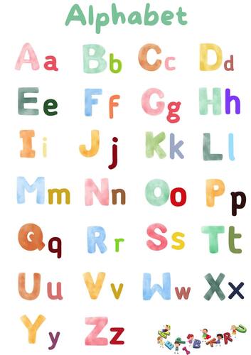 Educational Alphabet Posters with Fruits, Vegetables & Animals ...