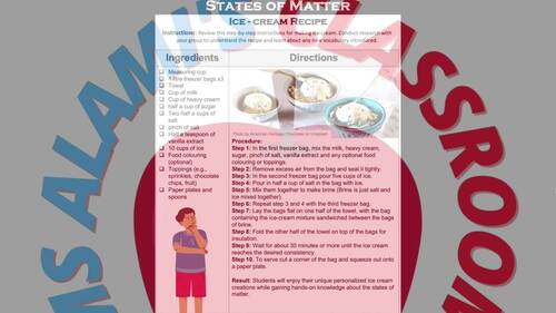 States of Matter the Science of Cooking by Ms Alami's Classroom | TPT