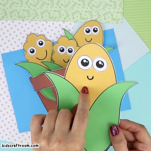 Basket of Corn Craft - 3D Fall Craft - Thanksgiving Craft by Kids Craft ...