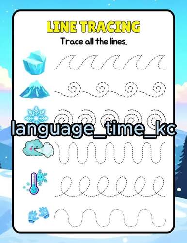 Winter Line Tracing & Coloring Pack + Certificate Fine Motor Skills ...