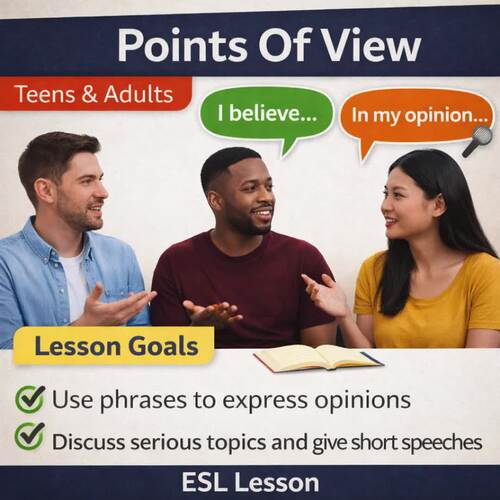 ESL Expressing Opinions | Points of View, Discussion & Short Speeches ...