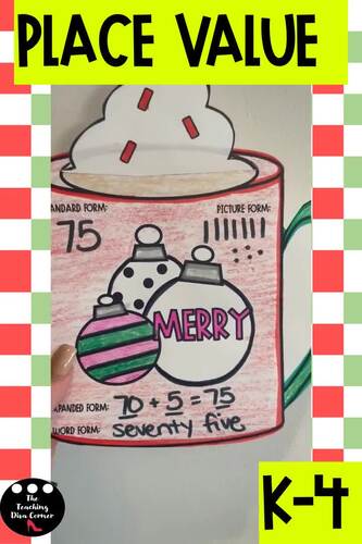 Christmas Math Place Value Craft by The Teaching Diva Corner | TPT