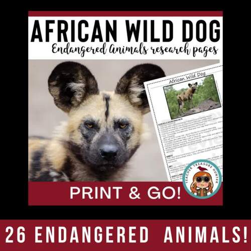 Endangered Animals Research Articles Bundle for Informational Writing ...