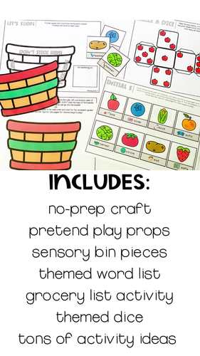 Low Prep Farmers Market Themed Speech Therapy Activities by Shelby the SLP