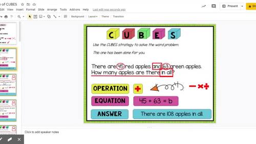 CUBES Math Strategy Word Problems DIGITAL by Loving Math | TPT