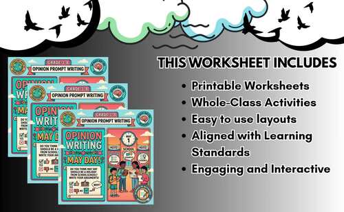 May Day Writing Fun! 25 Spring-Themed Prompts for Grades 3rd,4th,5th ...