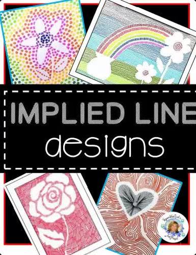 Implied Line Designs! A New Way to Use Line to Create an Artwork! Handouts!