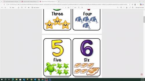 Ocean Animals Number Flashcards 1–30 |Colorful Printable Counting Cards ...