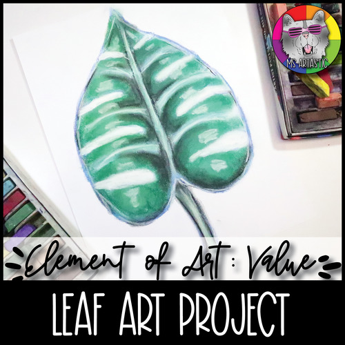 Element of Art Value Art Lesson, Leaf Art Project Activity for Middle ...