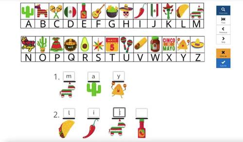 CINCO DE MAYO CRYPTOGRAM BOOM CARDS tm by schoolbasedOT | TPT