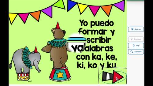 Letra K Silabas con ka ke ki ko ku..Boom cards Audio incluido | TPT