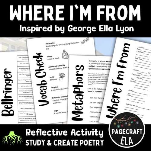 Where I'm From Poetry Study and Writing Task for Exploring Metaphors