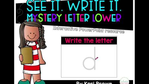 Alphabet Activity - Mystery Lowercase Letter Formation Interactive ...