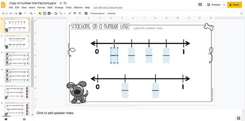 Fractions on a Number Line Google Slides by Hooty's Homeroom | TPT