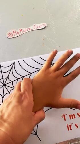 Halloween Spider Handprint Art | Halloween Craft For Kids by Mr Mintz ...