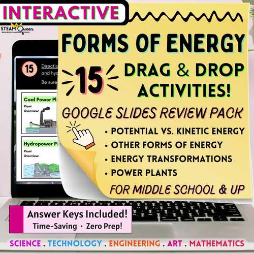 Energy Unit Bundle! Worksheets Google Slides Games Coloring Page Middle ...