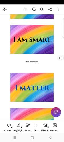 Affirmation Station| Rainbow Theme| mirror affirmation cards | TPT