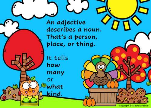 Thanksgiving Grammar Adjectives Boom Cards and Google Slides by ...