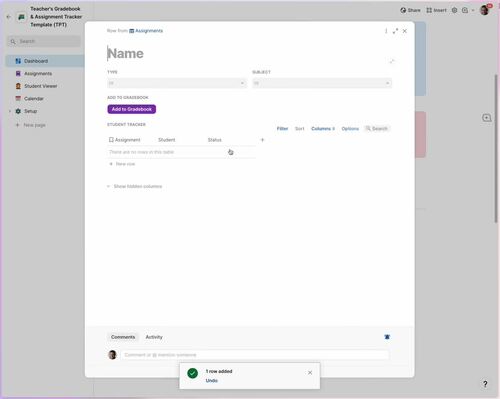 Gradebook & Assignment Tracker Coda Template by Teacher Tools - Coda ...