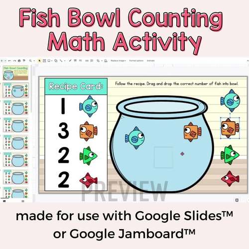 Fish Bowl Counting Digital Activity with Google Jamboard™ and Slides™